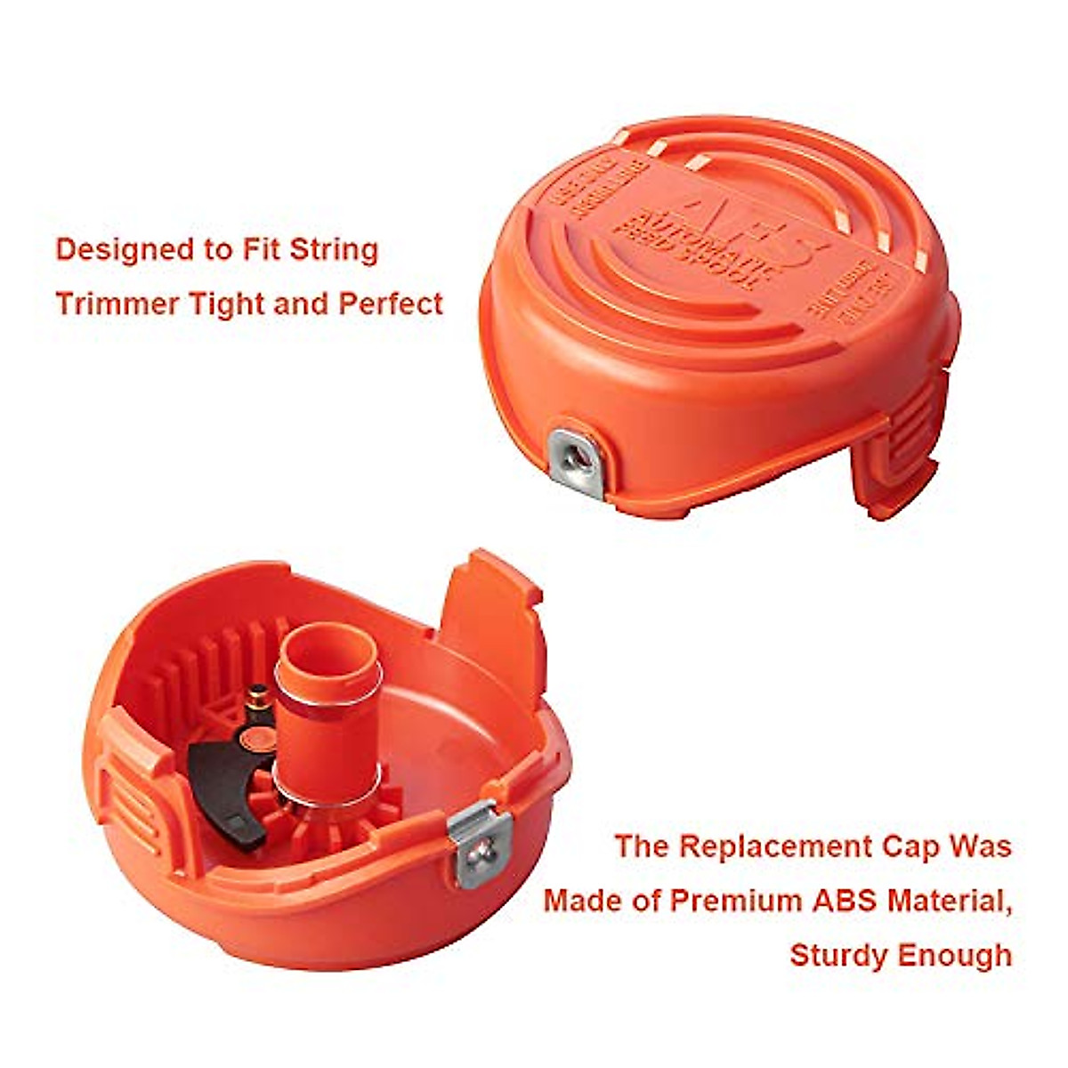 THTEN SF-080 Trimmer Spools Cap Covers Compatible with Black Decker GH3000 LST540 Weed Eater with 90583594 Cap Covers Parts Auto-Feed Single Line (2 Pack)