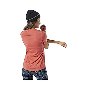 Reebok Womens Running Graphic T-Shirt, Orange, X-Small