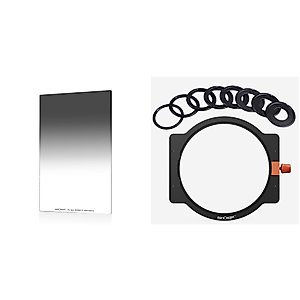 100 * 150mm Square Soft GND8 (3 Stop) Filter & Metal Filter Holder Kit + 8 Adapter Rings