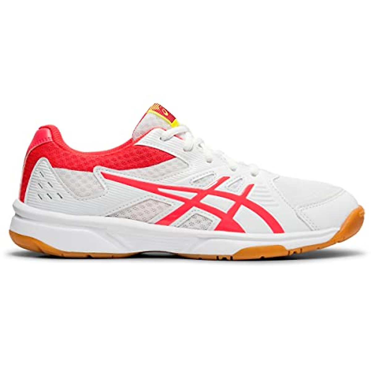ASICS Women's Upcourt 3 Volleyball Shoes, 6, White/Laser Pink