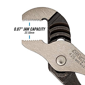Channellock 426 6.5-Inch Straight Jaw Tongue&Groove Pliers|Groove Joint Plier with Comfort Grips|0.87-Inch Jaw Capacity|Laser Heat-Treated 90░ Teeth|Forged High Carbon Steel,Black,Blue,Silver