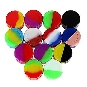 ooDuo 5ml Silicone Containers Wax 50pcs Non-Stick Mini Round Kitchen Jar Multi Use Storage Cream Bottle Random Color