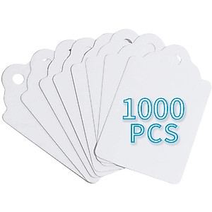 FEMELI Unstrung Marking Tags,1.75 x 1.1 Inches Price Tags,1000 Pcs White Merchandise Tags for Sale