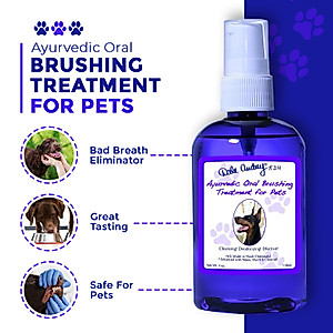 Dale Audrey Ayurvedic Brushing Treatment for Pets | Oral Hygiene Bad Breath Eliminator | Dog Breath Freshener for Teeth Cleaning | Tartar and Plaque Remover Dog Mouth Spray | (Beef)