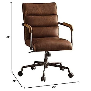 ACME Harith Executive Office Chair - 92414 - Retro Brown Top Grain Leather