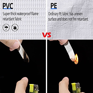 Quictent 20'X20' PVC Fire Retardant Pole Tent, Heavy Duty Party Tent Canopy Shelter, 33-80 Person Capacity, for Parties, Weddings, and Events, Commercial and Residential Use