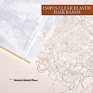 Teenitor Hair Ties,120pcs Thick Seamless Ponytail Holders, Hair Elastics & Ties for Women Thick Curly Hair