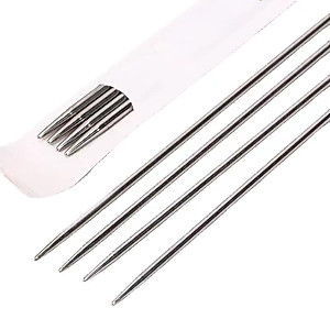 Combed Cotton Soft Wool Balls Acrylic Cotton Hand-Woven Cotton Yarn The Thread of a Sweater Each Ball Weighs 50 Grams 120 Meters Long and with Needle bar and Crochet (6 Balls Light Blue)