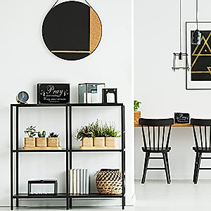 Yulejo Pray About Everything Worry About Nothing Sign Religious Scripture Inspirational Word Plaque Black Bible Verses Plaque Wall Decor Wooden Table Centerpieces Christmas Decorations, 7.95.1 Inch