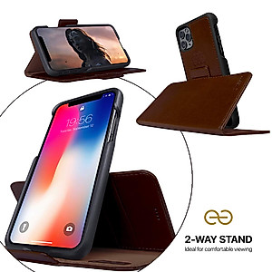 Dreem Fibonacci 2-in-1 Wallet Case for Apple iPhone 8 Plus & 7 Plus - Luxury Vegan Leather, Magnetic Detachable Shockproof Phone Case, RFID Card Protection, 2-Way Flip Stand - Coffee