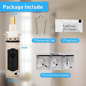 1222 Replacement Cartridge Kit for Moen One-Handle Posi Temp Faucets, Compatible with Moen Tub Shower