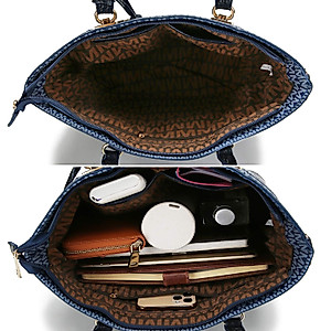 MKF Collection Shoulder Bag for Women, Crossbody Purse & Wristlet: PU Leather Satchel Pocketbook 3 PCs Handbag Set