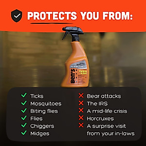 Ben's Clothing & Gear Insect Repellent - Long-Lasting Insect Protection Spray for Clothes & Gear - Contains Permethrin & Lasts Up to 6 Weeks - 24 fl oz