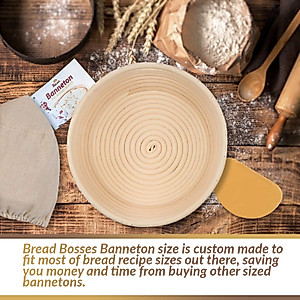 Round Bread Banneton Proofing Basket - 9 Inch Baskets Sourdough Brotform Proofing Basket and 9 Inch Bread Banneton Proofing Basket - Baking Bowl