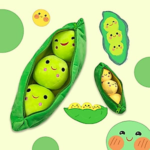 2 Peas in a pod plush (50cm+20cm) toys set sweet tsum story detachable19.7 inch and 9.8 inch zipper super cute soft comfortable pillow material vibrant colors gift birthday party adorable Montessori