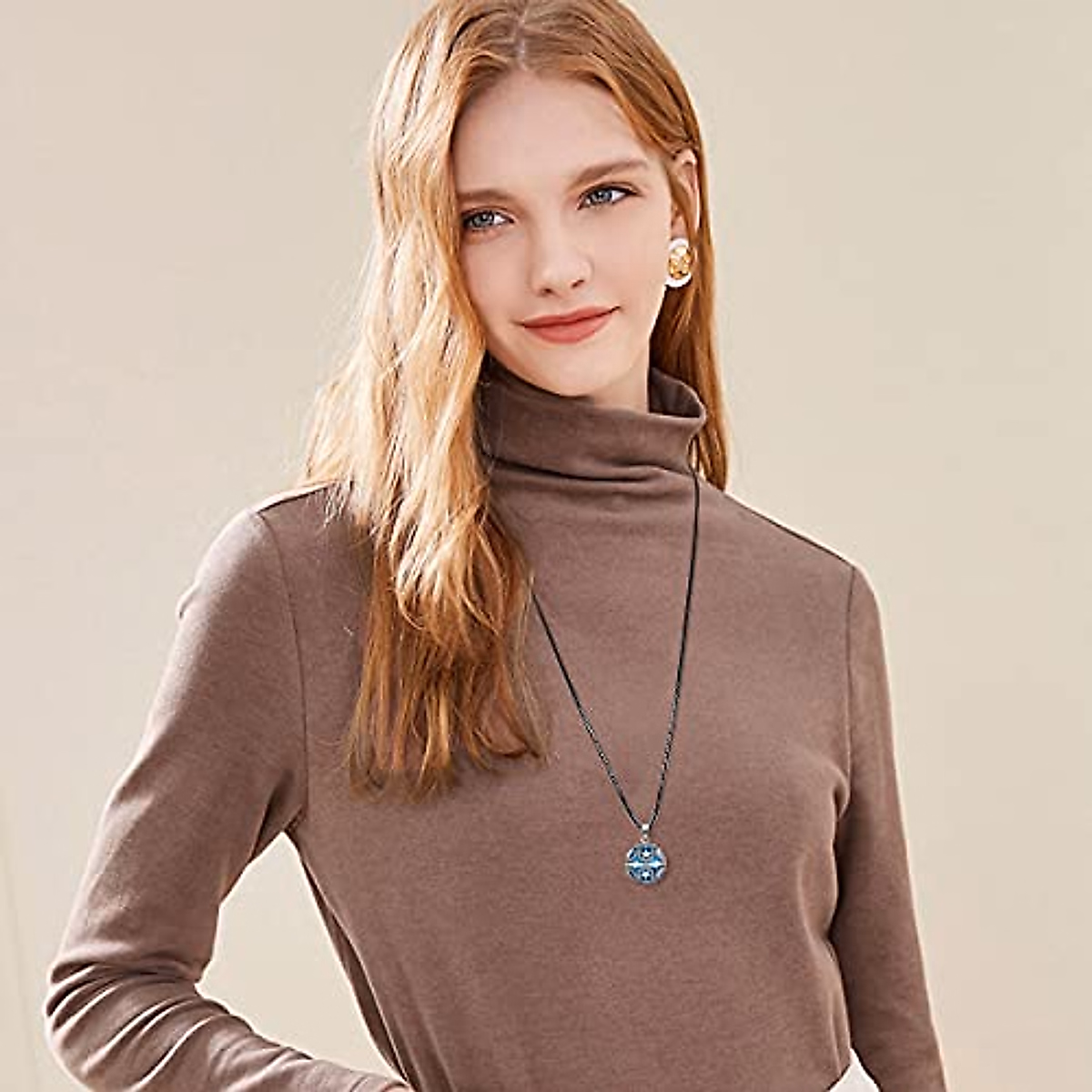 EUDORA Harmony Bola Moon Star Music Chime Ball Pendant Angel Caller Necklace for Pregnant Woman