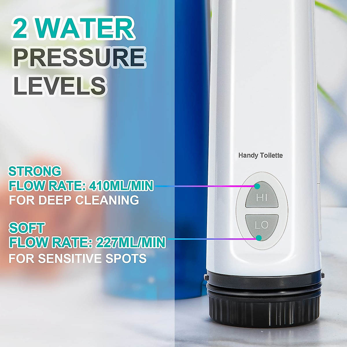 Portable Electric Bidet for Travel and Home Hygiene - Rechargeable Blue