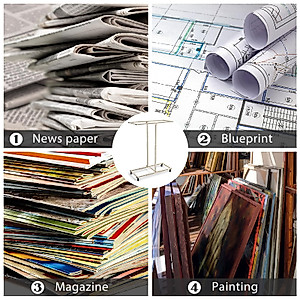 Tatuo Mobile Blueprint Holder Vertical Heavy Duty Blueprint Storage Width Height Adjustable Poster Display Rack Map Organizer Rack Mobile Plan Center File Organizer Stand for Home Office