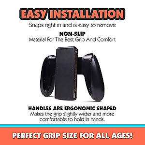 Advanctech Hand Grip for Nintendo Switch Joy-Con Controllers, Ergonomic Handheld Gaming Handles