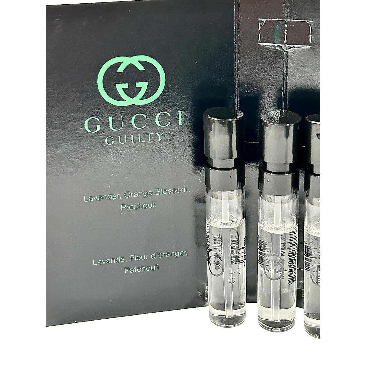 Gucci Guilty Black Sample Perfume Men EDT Spray Pour Homme MINI SMALL Travel Size 1.5 ML / 0.05 (3676) - set of 3