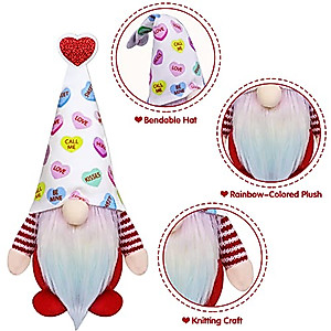 10 Pcs Valentine Tiered Tray Decor Set, Valentine Conversation Heart Decor Wooden Signs, Cute Valentine Gnome Plush, Mini Candy Heart Garland, Farmhouse Valentines Day Decor Be Mine Love XOXO Sign