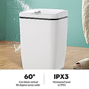 Trash Can 12L Induction Trash Can for Bedroom Living Room Bathroom with Lid Trash Can for Household Automatic Trash Can Trash Can Wastebasket
