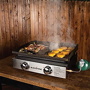 Blackstone 22" Tabletop Grill without Hood- Propane Fuelled – 22 inch Portable Gas Griddle with 2 Burners - Rear Grease Trap for Kitchen, Outdoor, Camping, Tailgating or Picnicking (1666)