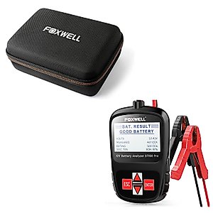 FOXWELL Car Battery Tester BT100 Pro 12V Automotive 100-1100CCA Analyzer with EVA Case