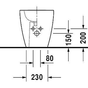Duravit 2289100000 Duravit 2289100000 ME By Starck Floor Mounted Ceramic Bidet - Less Faucet