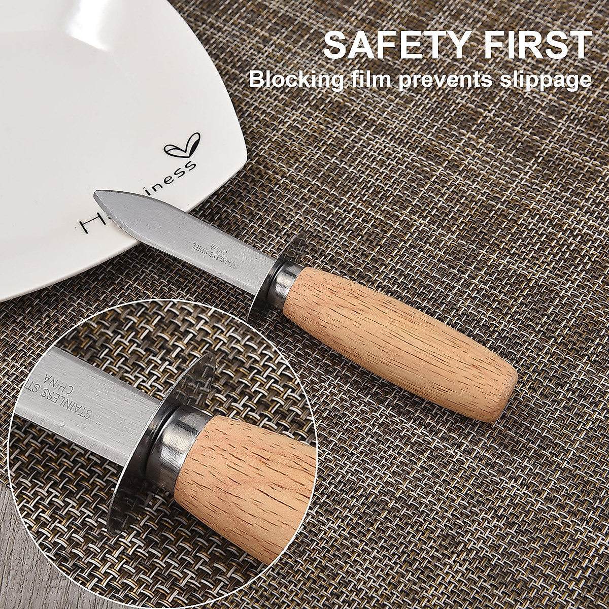 HILAZA 10Pcs Oyster Knife, Oyster Shucking Knife Bulk, Oyster Shucker, Oyster Opener Tool