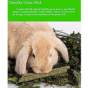 VCZONE Small Animals Chew Toys Set, 3 Types Chew Toys Snacks Sweet Bamboo Timothy Grass Apple Sticks for Guinea Pig Rabbits Hamster Chinchilla Squirrel Bunny (330g)