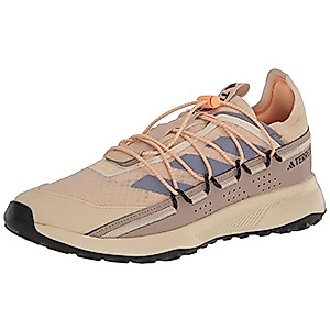 adidas Women's Terrex Voyager 21 Sneaker, Sand Strata/Silver Violet/Acid Orange, 8.5