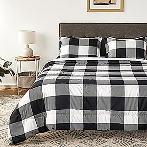 Safdie & Co. 60538.3DQ.01 Buffalo Collection Buffalo 3Piece Comforter Set, Full/Queen