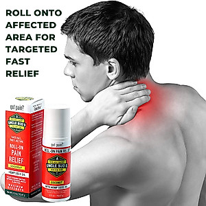 Hemp Oil 2-Pack Uncle Bud's Topical Roll On Pain Reliever, Hemp Oil for Pain Reduction, Stress Support, Achy Muscle Relief, Fast Acting, Anti Inflammatory