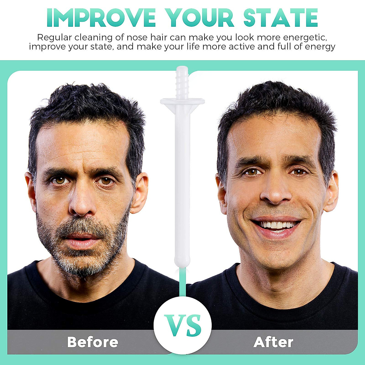 50 Pieces Nose Wax Sticks Applicators Plastic Wax Rod Wand Strips Nostril Cleaning Removal for Men Women Cleaning Nostrils Nasal and Removing Hair