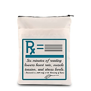 MAOFAED Encouragement Reading Book Sack Book Lover Book Sleeve Bookish Book Protector Inspiration Gift for Friends Sister (Six Minutes booksl)