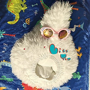 SunBritly Cute Animal Duck Costume White Plush Toy Ass Cartoon Dress Up Role Play Clothes Halloween Costume for Kids Toddlers (white,Small)