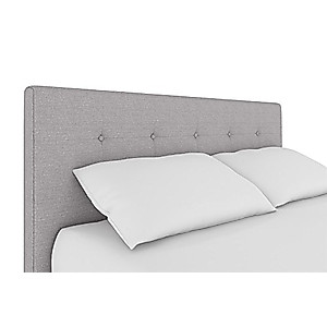 DHP Rose Upholstered Platform Bed with Underbed Storage Drawers and Button Tufted Headboard and Footboard, No Box Spring Needed, Full, Gray Linen