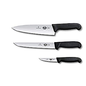 Victorinox Fibrox Pro 3-Piece Chef's Set, 10 Inch, Black