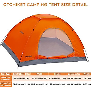 Otohiket Single Camping Tent Waterproof Backpacking Tent for 1 Person Lightweight Portable Dome Tent with and Carrying Bag for Outdoor Hunting Hiking