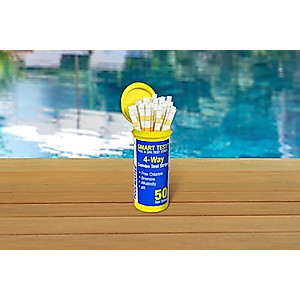 Poolmaster 22211 Smart Test 4-Way Pool and Spa Test Strips - 50ct