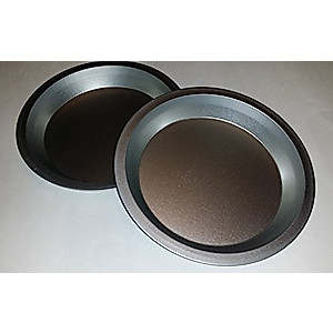 Two 9 inch Pie Pans a Heavy weight steel none stick bakeware set with even heating (Standard version)
