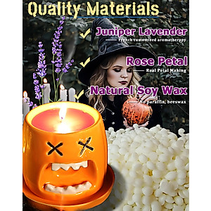 Halloween Candles - Gothic Candles - Bleeding Candles! Pure Natural Soy Wax - Quality Ceramics - Vintage Farmhouse Decor for Home Interior Room Table, Spooky Gift!