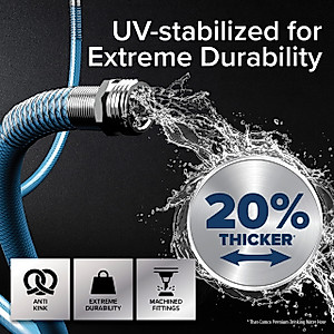 Camco TastePURE 50-Ft Premium Water Hose - RV Drinking Water Hose Contains No Lead, No BPA & No Phthalate - Ultra Flexible Design w/Diamond-Hatch Reinforcement - 5/8” ID, Made in the USA (21009)