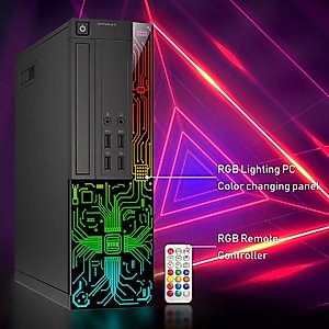 Dell Optiplex Small Desktop Computer (SFF) PC | Quad Core Intel i5 (3.2GHz) | 16GB DDR3 RAM | 512GB SSD | GeForce GT 1030 2GB GDDR5 | RGB Gaming Keyboard & Mouse | Windows 10 HDMI (Renewed)