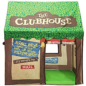Swehouse Clubhouse Tent Kids Play Tents for Boys School Toys for Indoor and Outdoor Games Children Playhouse with Roll-up Door and Windows