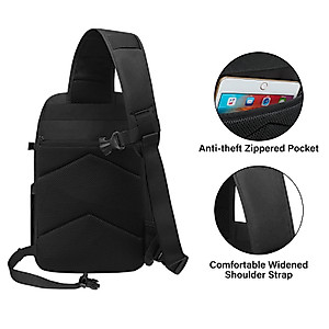 MOSISO Camera Sling Bag, DSLR/SLR/Mirrorless Tactical Camera Crossbody Bag Case Photography Slingpack with Tripod Holder & Removable Modular Inserts Compatible with Canon/Nikon/Sony/Fuji, Black