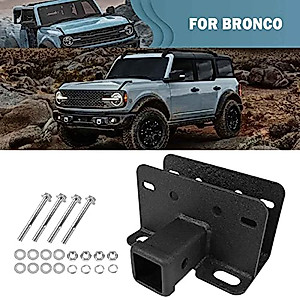 Xomzema 2" Trailer Hitch Receiver Trailer Assembly Heavy Duty Class 3 Trailer Hitch Tow Hook Rear Bumper Towing Cargo Carrier Racks for Ford Bronco Offroad 2/4-Door 2021-2022