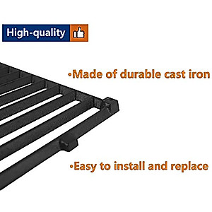 66096 Cast Iron Cooking Grates and 66796 Flavorizer Bars for Weber Genesis II 600 Series Genesis II E-610 S-610 Genesis II LX E-640 S-640 Gas Grills, 11 Pcs Heat Plates Replace for Weber 91611, 66034