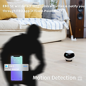 Truwelby Enabot Ebo SE Moving Home Security Camera, Indoor Pet Robot 1080P, with 2 Way Audio, Night Vision, Auto-Cruise, Self-Charging, Motion Detection IP Cam
